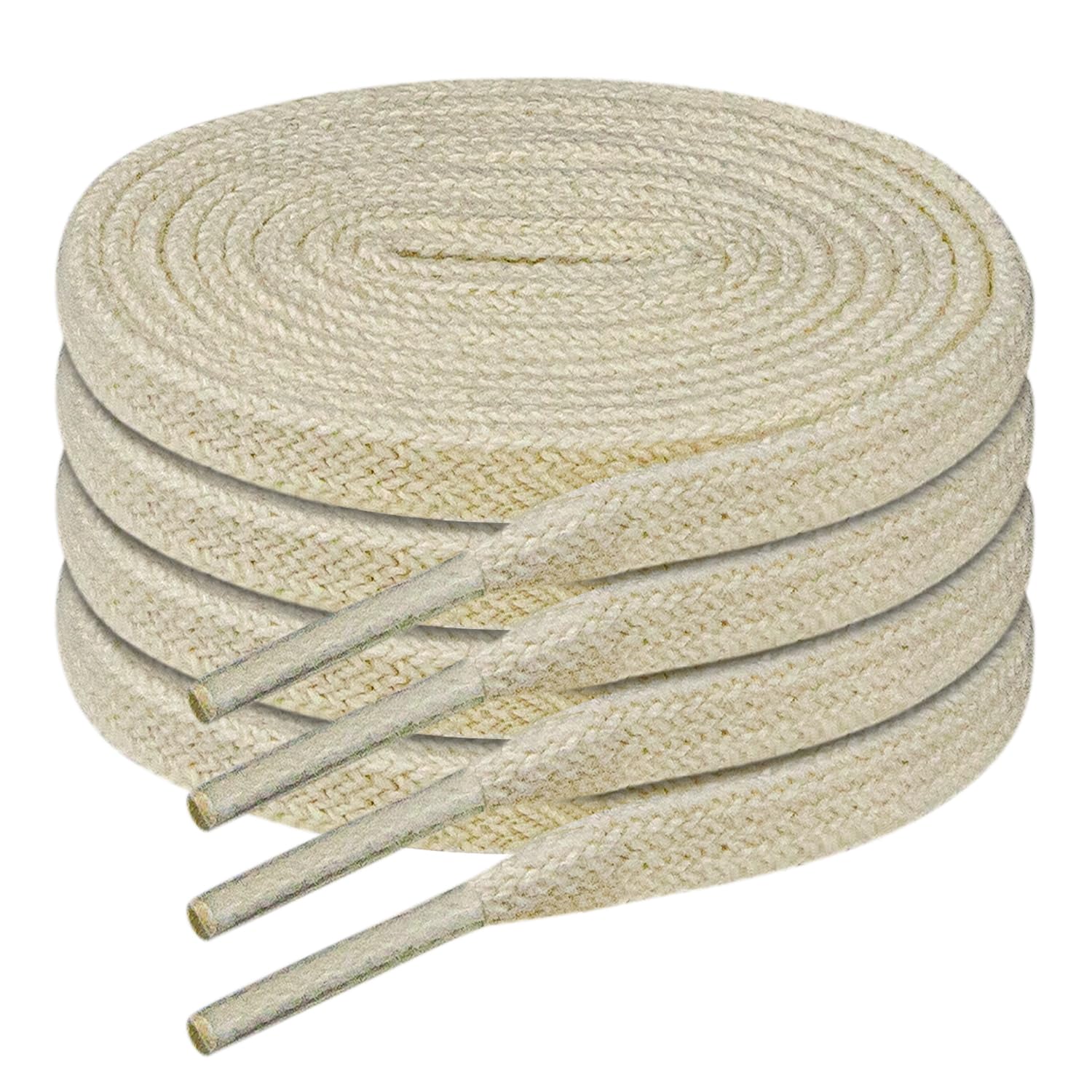 Endoto 2 Pairs Shoelaces for Converse Sneaker Shoes Flat Laces Replacement(Color:Beige,Size:54Inch)