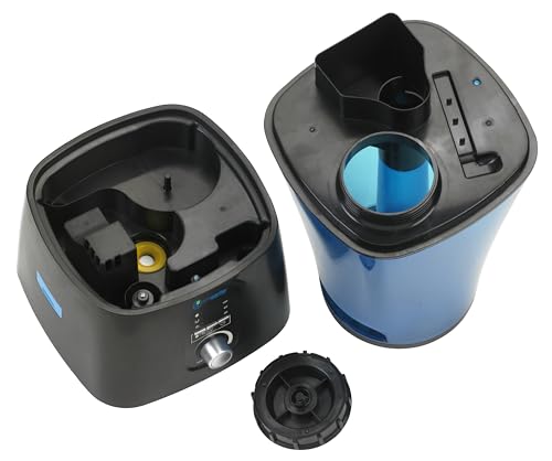 PureGuardian 2-Gallon Ultrasonic Warm and Cool Mist Humidifier with UV-C, Aromatherapy Tray, 100 Hours. Run Time, Covers 380 Sq. Ft., Quiet, Filter Free, Blue/Black, H5450BCA