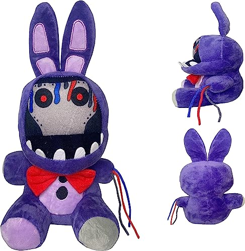 Helltaker Withered Purple Bunny Plush Toys, 11 Inches Security Breach Bonnie Doll for Adult Kids Birthday Gift (11 Inches Bunny)