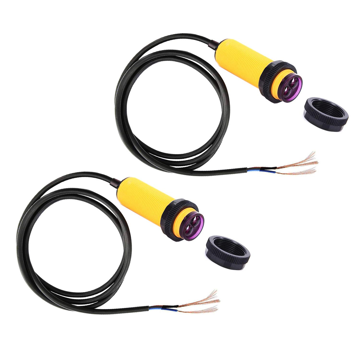 DaFuRui 2 Pack E18-D80NK Infrared Reflectance Sensor Module Obstacle Avoidance Detection Sensor 5V Switch Detect 3-80cm Compatible for Arduino