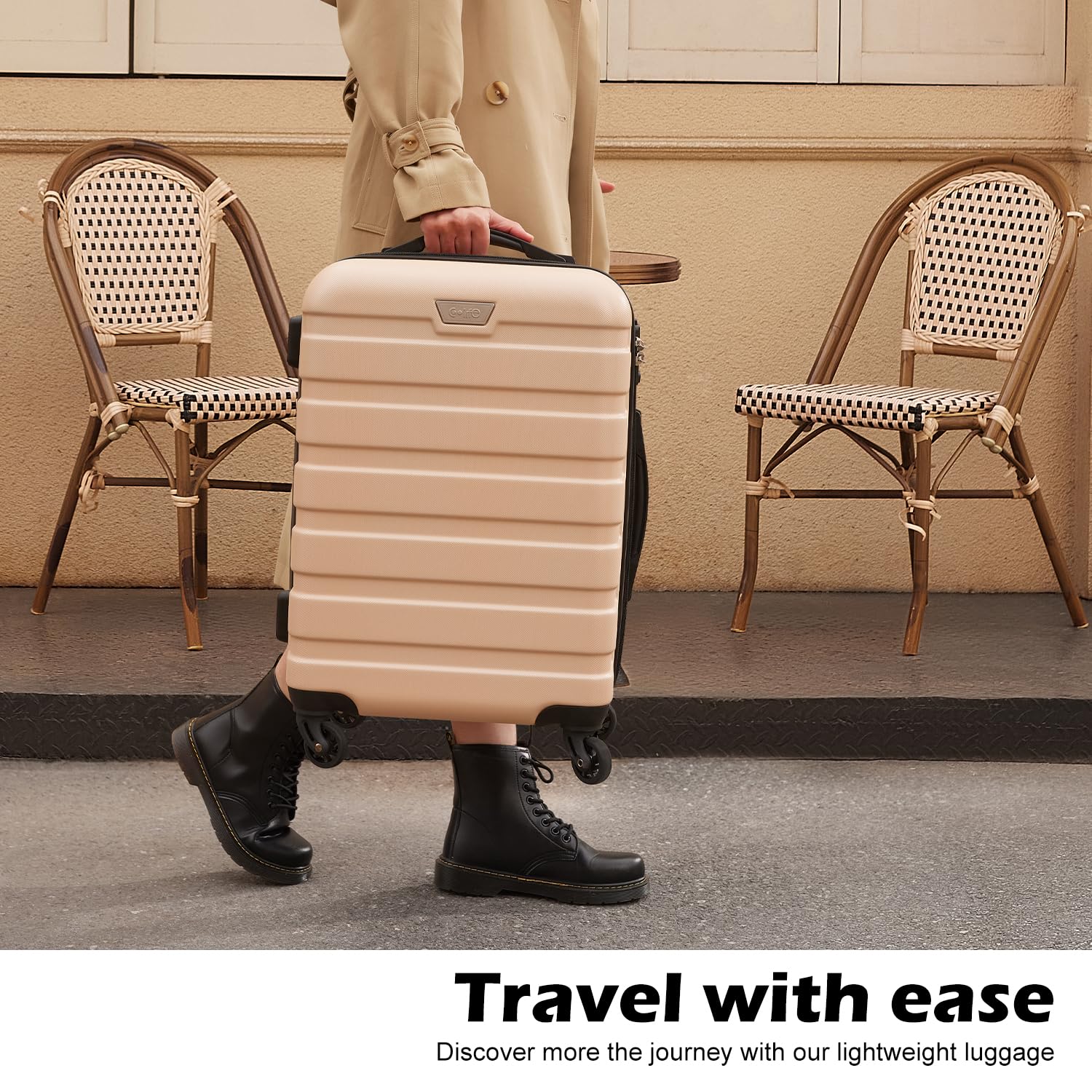 Coolife Luggage 3 Piece Set Suitcase Spinner Hardshell Lightweight TSA Lock (black, 3 piece set(20in24in28in))
