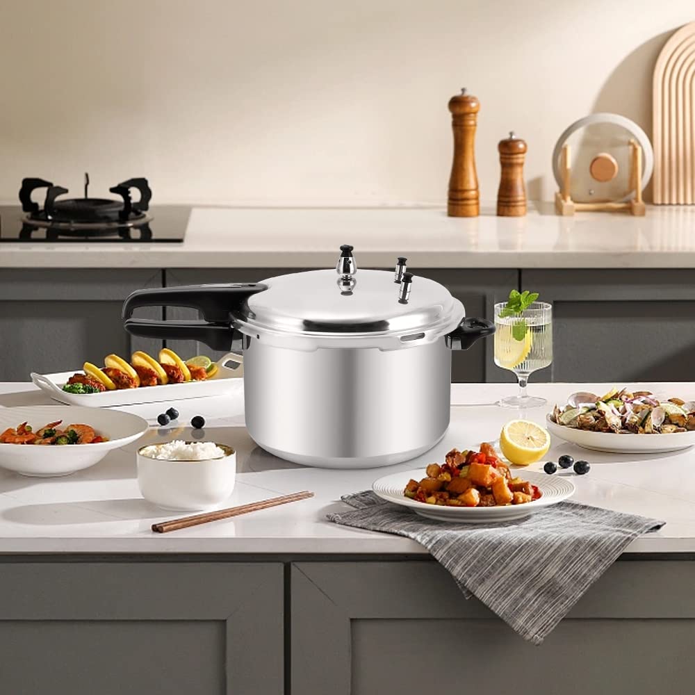Fulgutonit 12 Quart Pressure Cooker,Aluminum Pressure Canner w/Canning Rack & Easy Lock Lid for Canning, Steaming