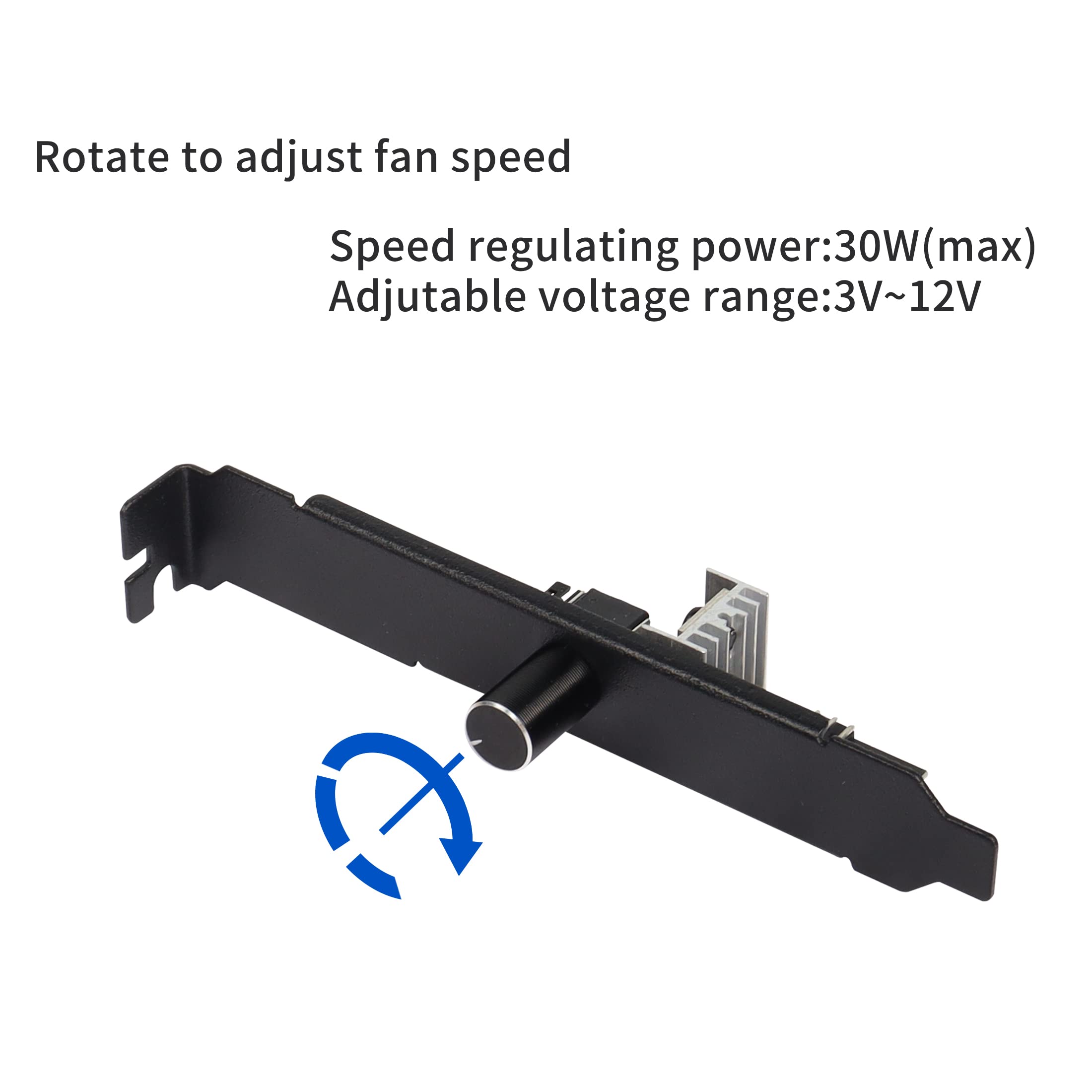 Fan Hub CPU Cooling YACSEJAO 12V 3/4pin PC 3 Channels Fan Hub 1Knob Cooling Fan Speed Controller(1Knob IDE)