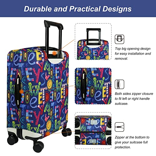 MININOVA Travel Luggage Cover Suitcase Protector Fits 27-30 Inch Luggage, Alphabet L