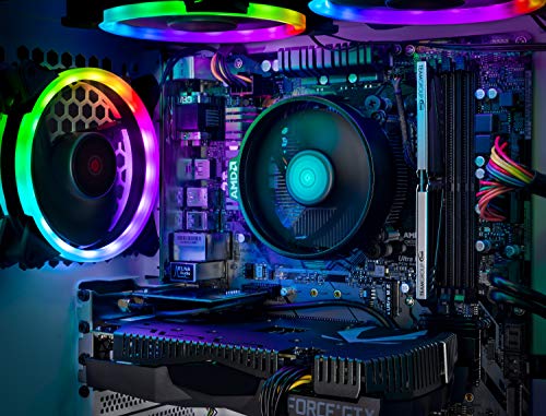 Skytech Archangel Gaming Computer PC Desktop β Ryzen 5 3600 3.6GHz, GTX 1660 6G, 500GB SSD, 8GB DDR4 3200MHz, RGB Fans, Windows 10 Home 64-bit, 802.11AC Wi-Fi