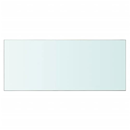GOLINPEILO Tempered Glass Shelf Panel Glass Clear, Floating Glass Shelves, 0.3" Thick Wall Mount Glass Support Plate for Shower Bathroom Home Office Display 27.6" x 11.8"