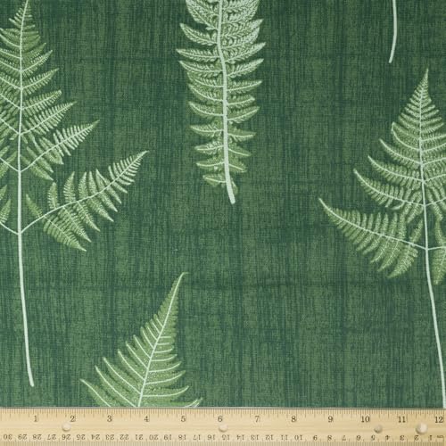 Stitch & Sparkle 100% Cotton Duck 45" Width Fern Green Color Sewing Fabric by The Yard