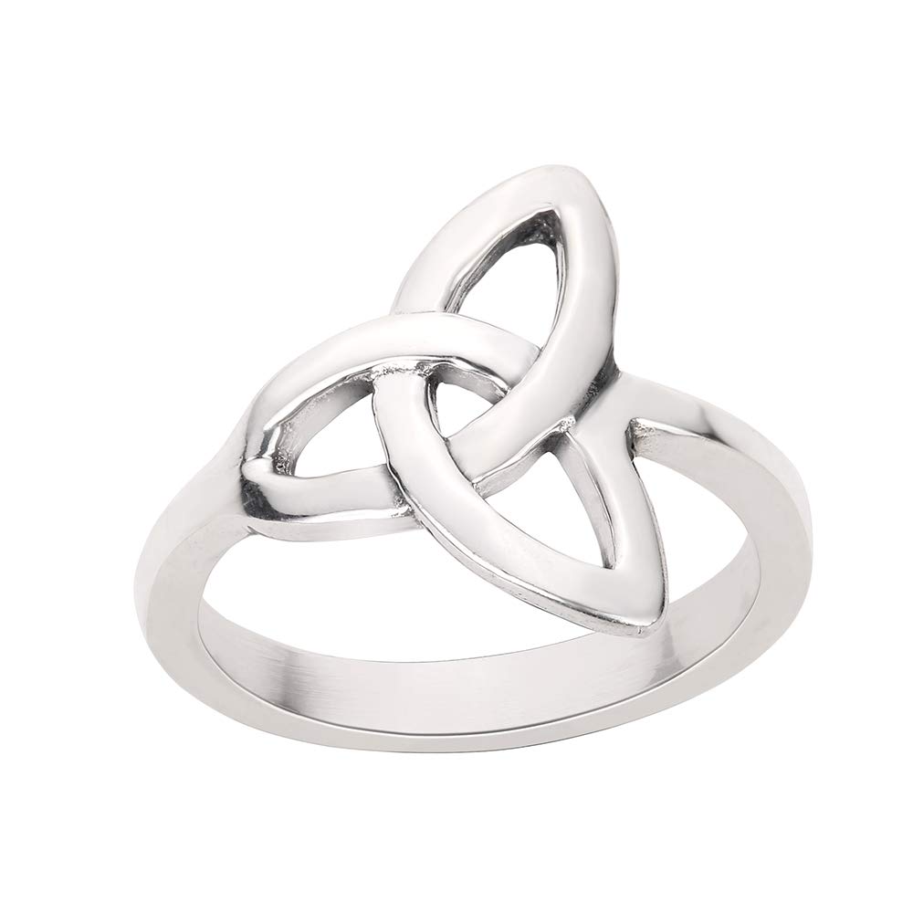 CloseoutWarehouse 925 Sterling Silver Wicca Triquetra Ultimatum Ring Size 10