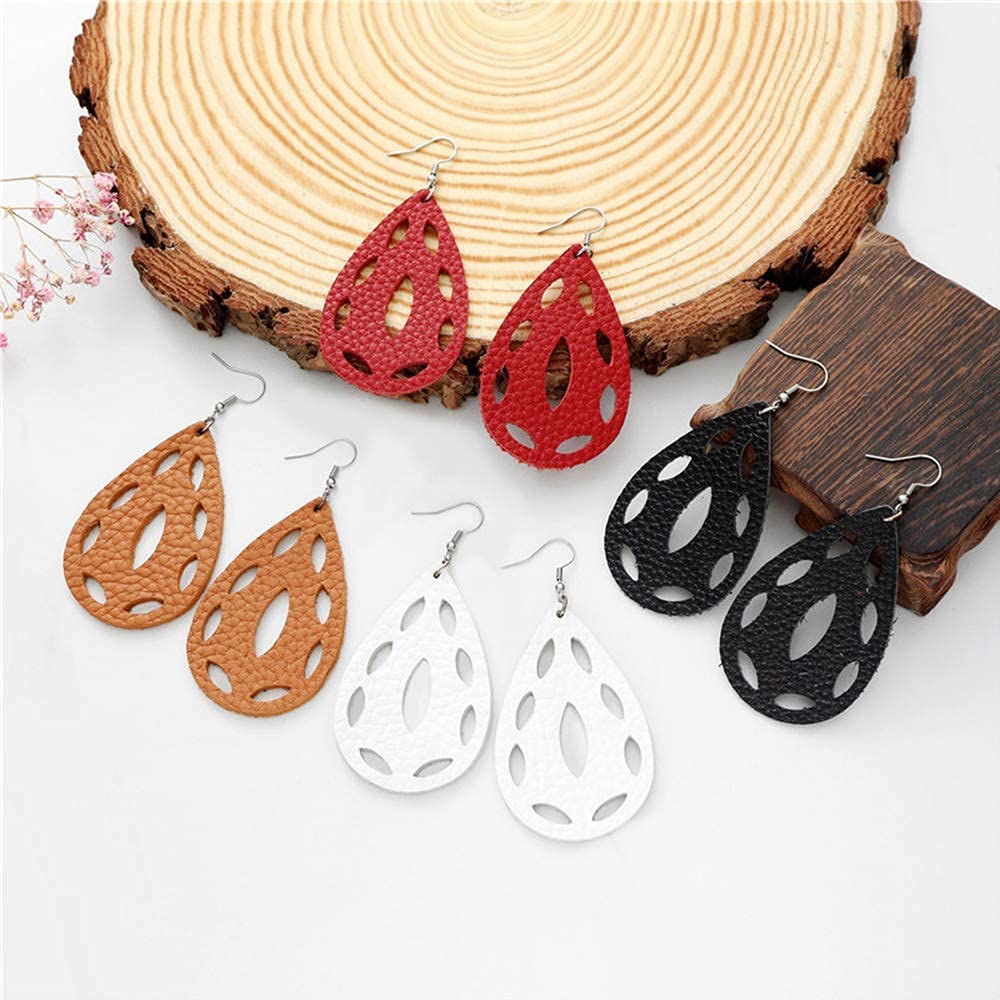 Picheng Solid Colored White Faux Leather Sheets PU Synthetic Leather Perfect for Craft DIY Handmade Jewelry Earrings Bow Making (White)