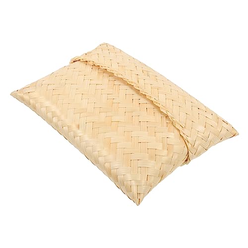 Hemoton 5pcs Bamboo Pillow Gift Box Pallet Racking Tablescape Decor Thai Sticky Rice Pillow Box Woven Sundries Basket Small Bamboo Woven Box Desktop Organizer Woven Baskets for Storage