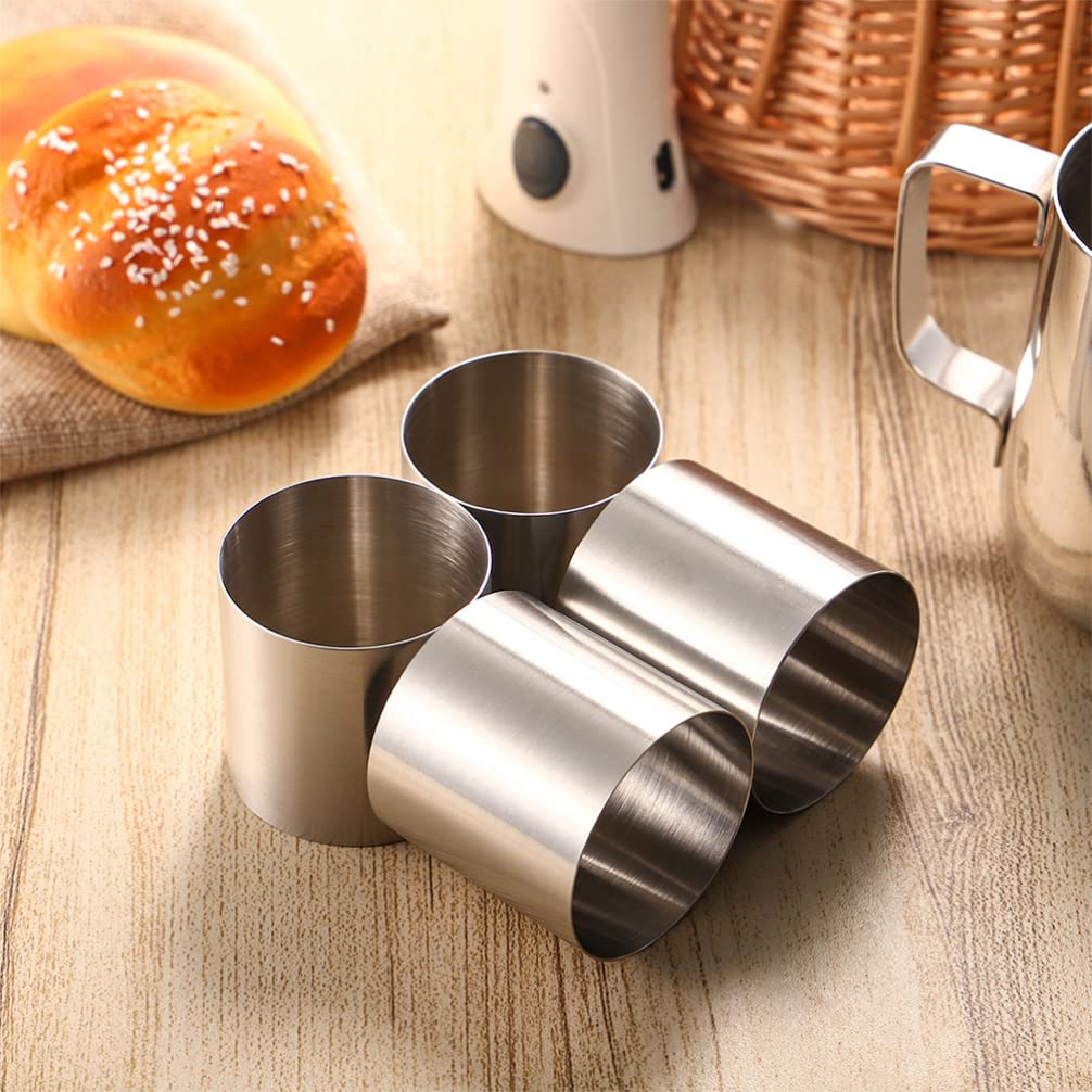 Hemoton Cutter Cake Rings 12 Pcs Round Cake Stainless Steel Cake Ring Mousse Mini Fondant Cheese Baking Pastry Rings Salad Dessert Cake Decorating Tools 5cm Cake Mousse Rings