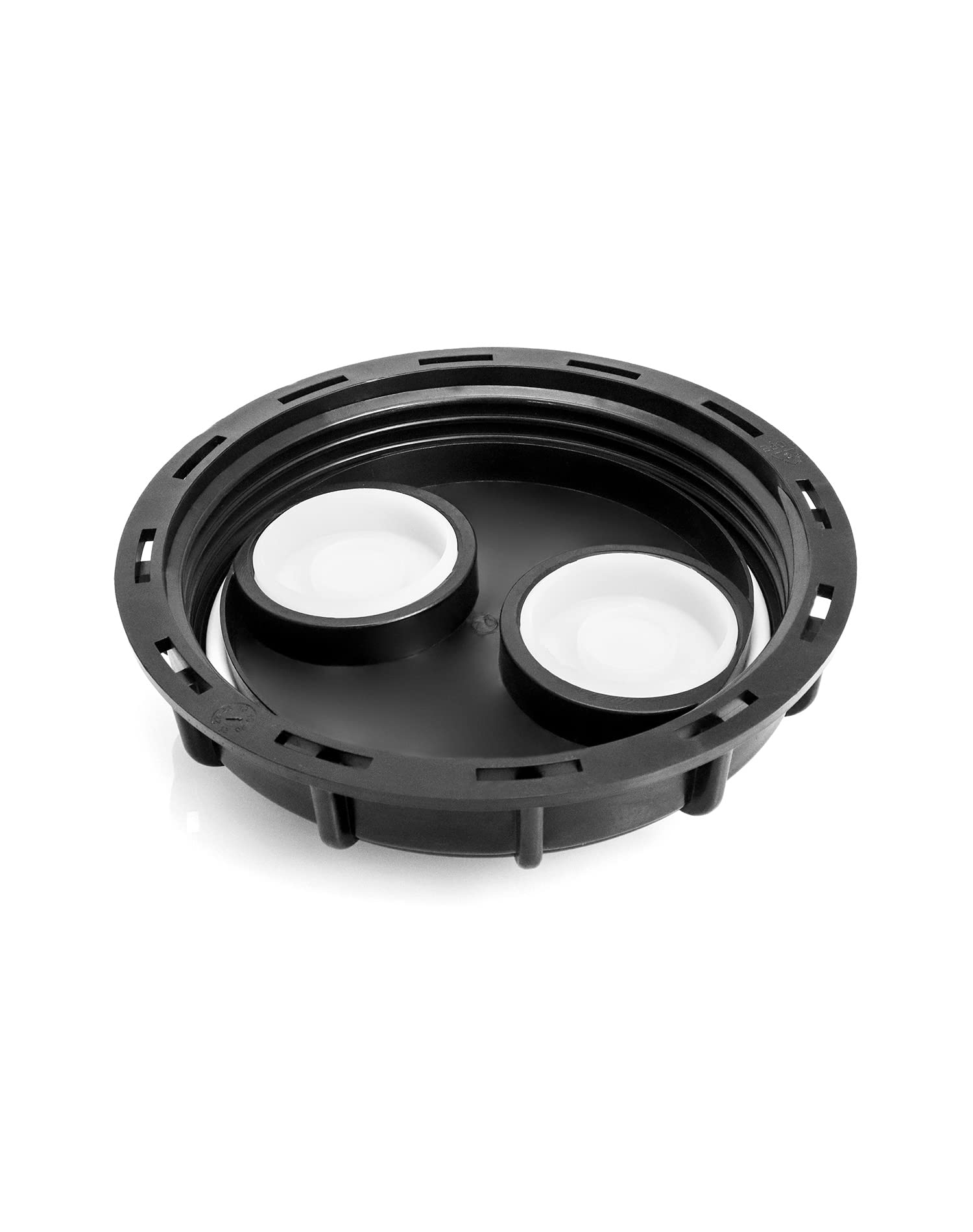 QWORK IBC Tote Lid Cover, 6.5" IBC Tank Water Liquid Tank Cap with Double Vent Hole for Chemical, Food, Industries Storage, 2 Pack