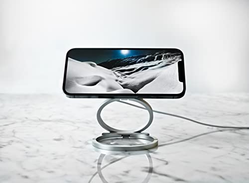 Galileo Gear - MagDisc Thinnest Charger Stand Compatible for MagSafe Charger, Desk Phone Stand - Fast Wireless Charger Stand, Compatible for iPhone 12, 13, 14