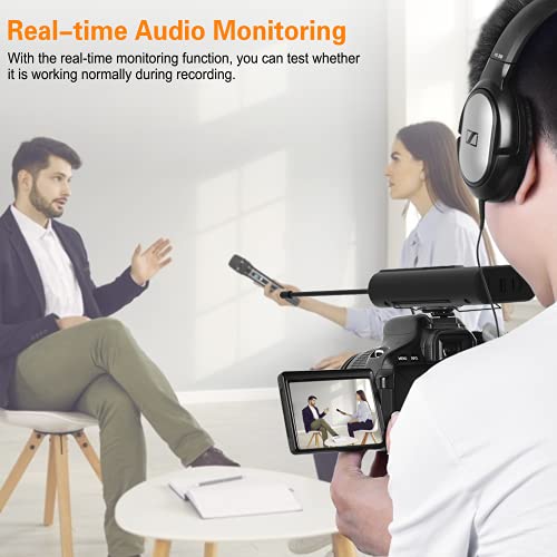 Comica CVM-WM100 H UHF 48-Channel Professional Wireless Handhled Microphone System for Canon Nikon Sony Panasonic Fuji DSLR Camera, XLR Camcorder, Smartphone, Perfect for Video Recording/Interview