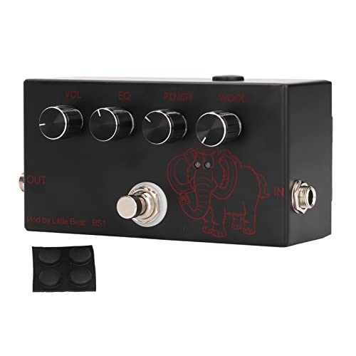 Guitar Effect Pedal, Signal Enhancement Bypass Function Powerful Performance Electric Guitar Effect Pedal Cool Appearance 200mA for Music Class