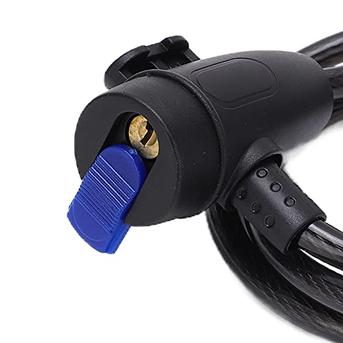 Dilwe Bicycle Lock, Steel Wire and Plastic Bicycle Mountain Bike Lock with Keys Mounting Bracket Anti Theft Ring Lock