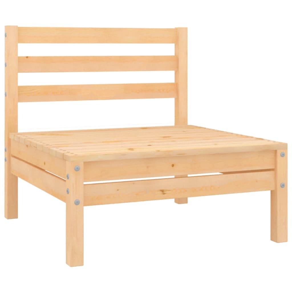 vidaXL 5-Piece Patio Lounge Set in Solid Pinewood- Rustic Pallet-Design Outdoor Furniture with Corner Sofa, Middle Sofas, Footstools/Tables- Easy Assembly- Lounge Set for Patio/Garden/Living Room