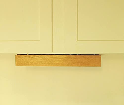 Makimoo Kitchen Storage Under Cabinet Spice Rack, Handmade Hardwood, Holds 16 Large or 32 Small Spice Containers