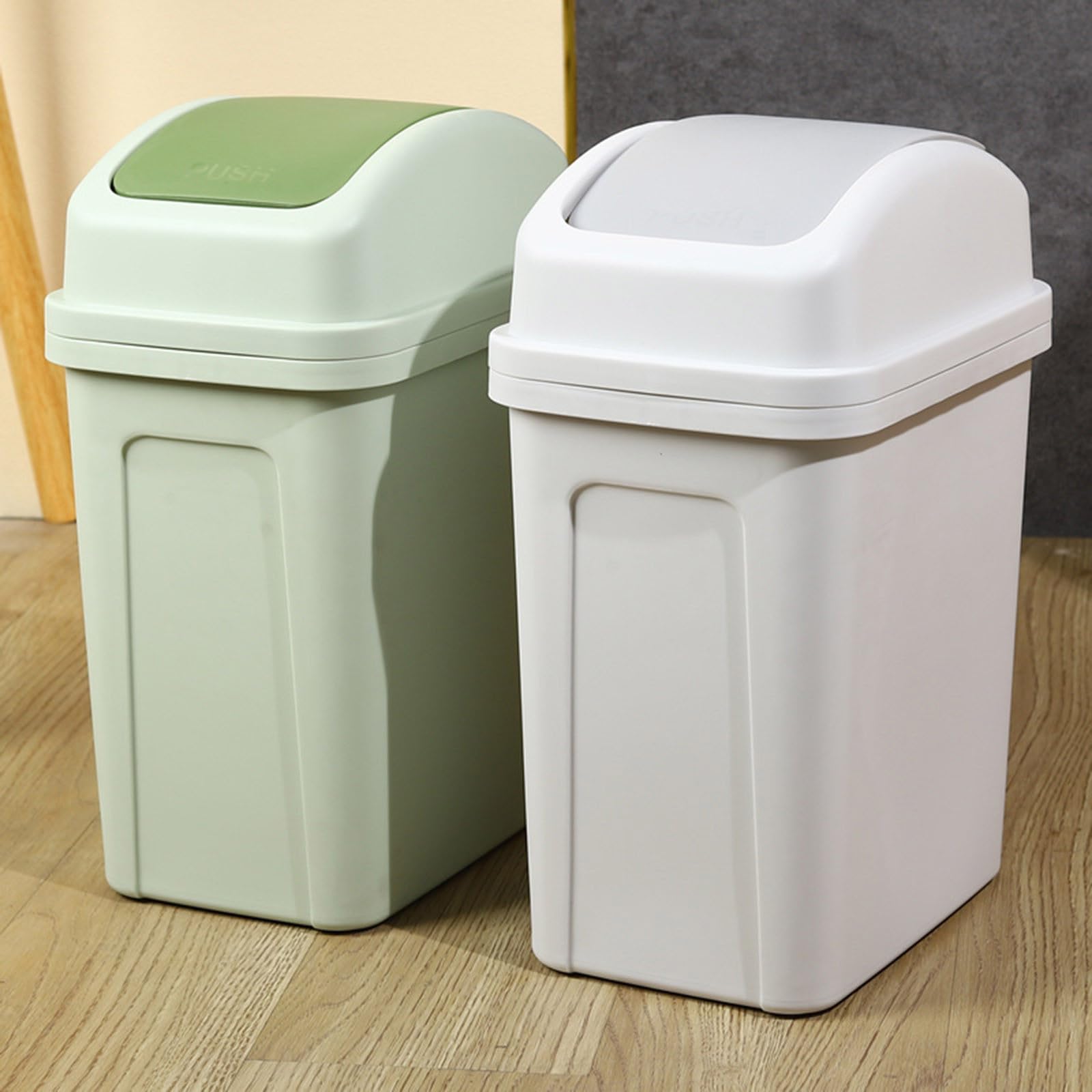 ichuanyi Small Plastic Trash Can,for Bedroom/Bathroom/Office/Kids Rooms/Dorms (Pink)