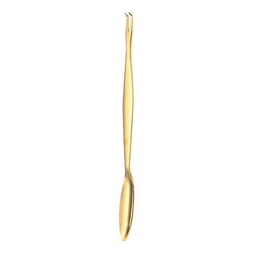Stainless Steel Crab Fork Seafood Tools, 8 inch Lobster Crab Leg Picks Fruit Forks Seafood Picks for Party Travel(gold)