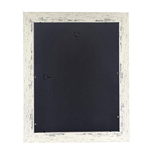 Scholartree Rustic White Wooden 11x14 Picture Frame set of 2,Display 11x14 without Mat or 8x10 with Mat,Wall Gallery Photo Frames