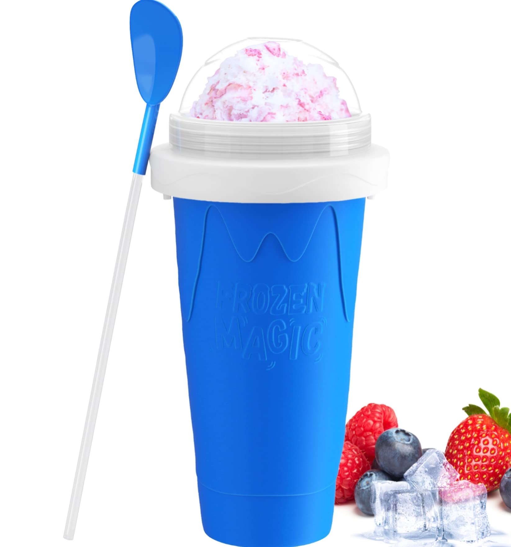 RAUMAXEĀ® Slushy Maker Cup, Slushy Cup Maker Ice Cup Frozen Magic Squeeze Cup Slushie Cup Cooling Maker Cup Freeze Mug Milkshake Smoothie Mug