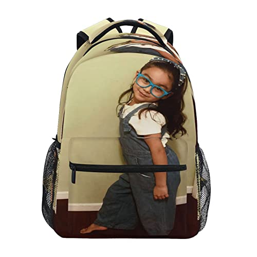 MNSRUU Custom Kids Backpack with Photo Name Custom Photo Backpack Personalized Bookbag