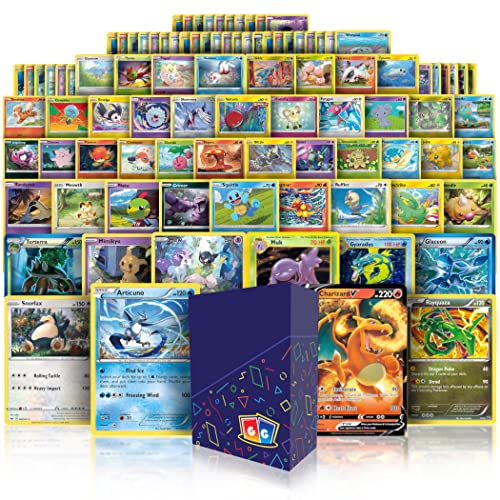 Ultra Rare Power Bundle | 100+ Authentic Cards | 1x Ultra Rare Guaranteed | Legendary, VSTAR, VMAX, V, GX, or EX | Plus Bonus 10x Holos or Rares | GG Deck Box Compatible with Pokemon Cards