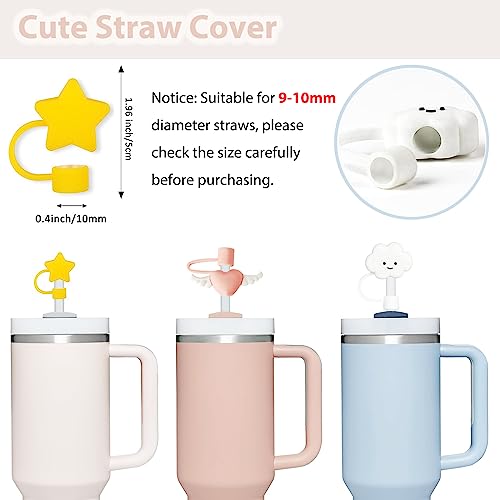Stanley Cup Accessories Set Includs 1 Pcs Water Bottle Pouch, 6 Pcs Silicone Spill Proof Stopper, 2 Pcs Straw Cover Cap(9-10mm Straw), 1 Pcs Silicone Boot for Stanley Cup 40oz & 30oz Tumbler (Pink)