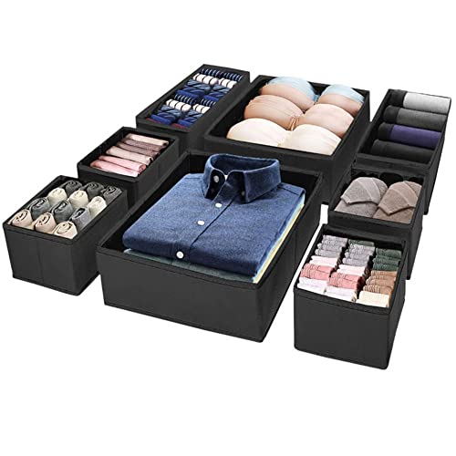 PHILISENMALL 8pcs Drawer Storage Organizer Versatile Sturdy Storage Box for Socks Underwear Bra