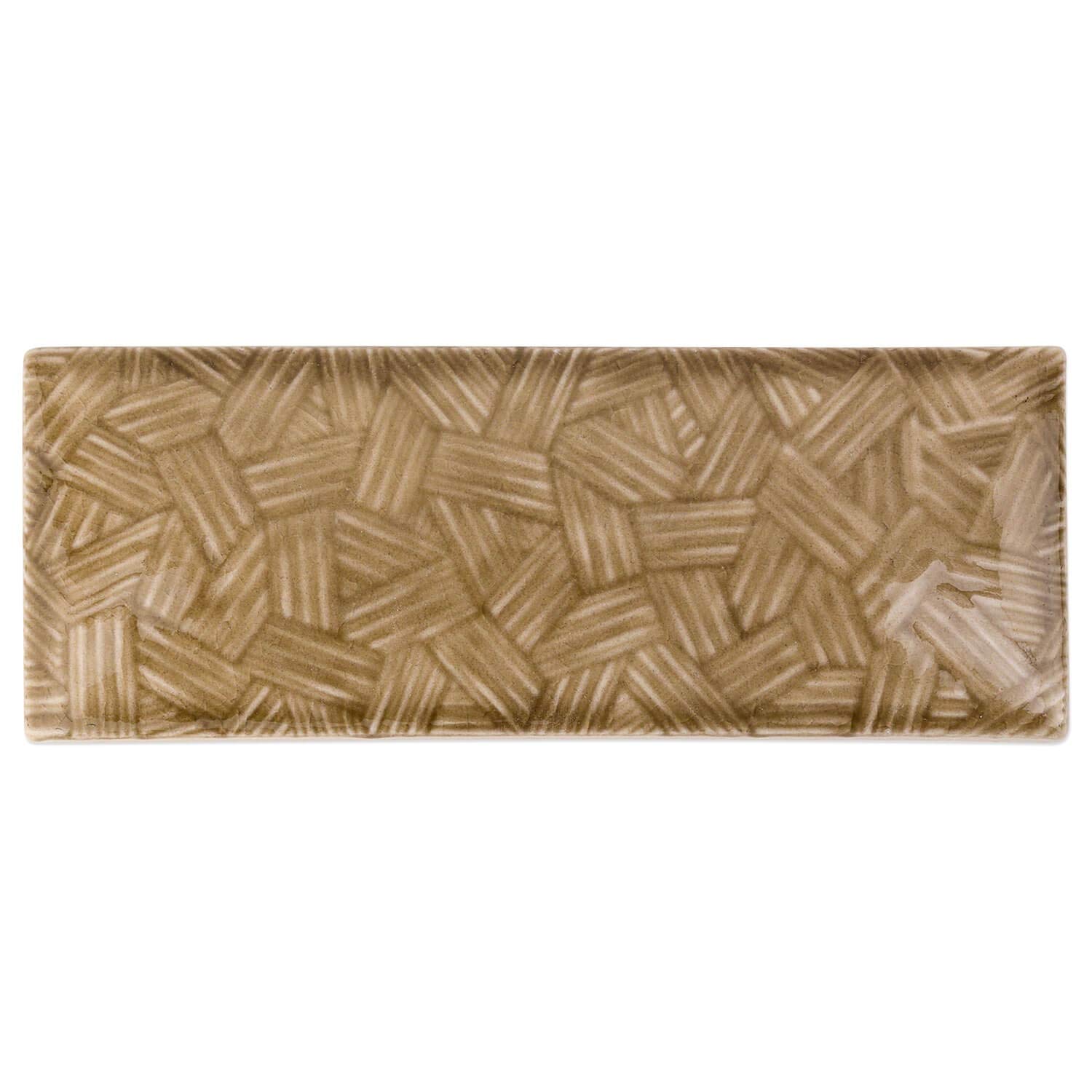 Dallas Pillowed Textured Brown 3" x 8" Polished Crackled Ceramic Subway Wall Tile (1 Box Covers 3.27 sq. ft.)