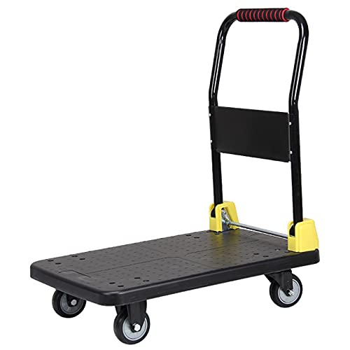 Generic Platform Hand Truck Foldable Push Hand Cart for Loading and Storage Platform Truck Trolley with 360 Degree Swivel Wheels Large Loading Capacity Push Dolly for Loading (Color : Q 2) (Q 7)