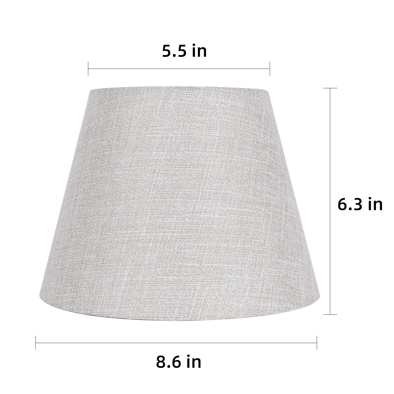 DOSKA Lamp Shade, Barrel Fabric Small Lampshade for Table Lamp and Floor Light, Natural Linen Hand Crafted, Spider (5.5" x 8.7" x 6.3" Light Coffee)