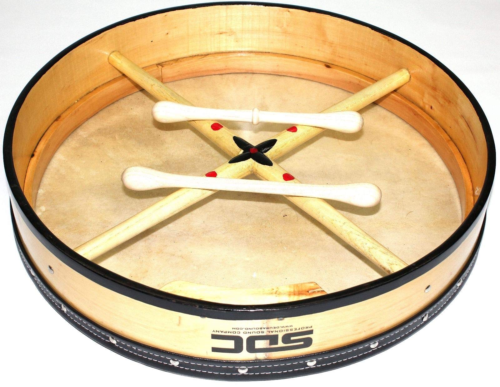 DEURA ALL NATURAL BODHRAN DRUM Irish Celtic 18 Inch Free CASE and 1 Tipper