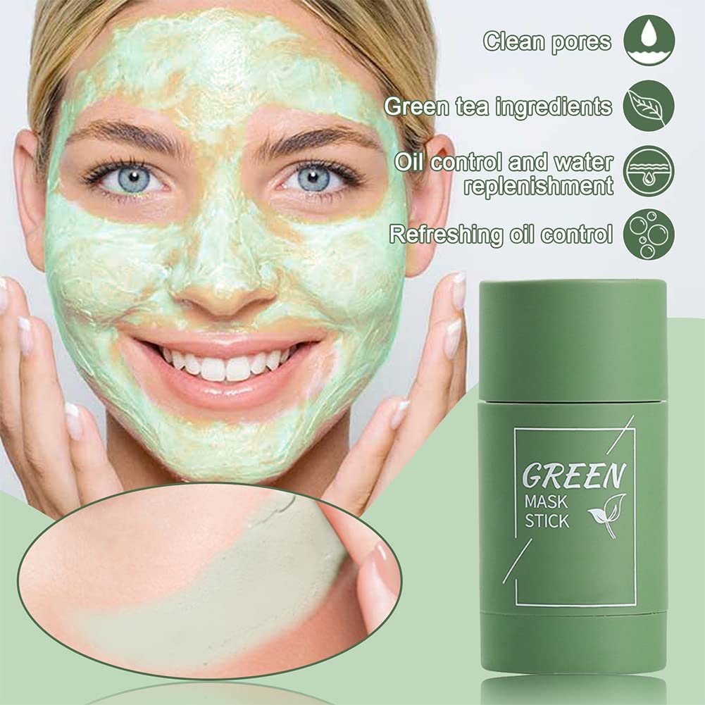 HENGBANG 2pcs Pocoskin Natural Green Tea Mask, Moisturizing, for Face, Unisex