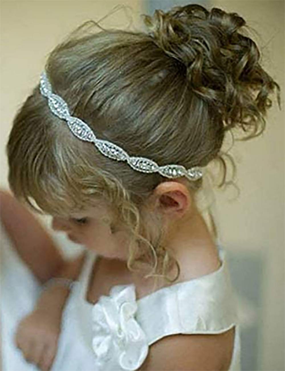Denifery Flower Girl Rhinestone Crystal Headband Baby Headbands Headband Wedding Hair Accessories for Festival,Special Holiday,Halloween