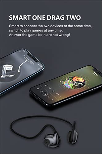 HUYEOOGO Bone Conduction Headphones with MP3 Player, and Bluetooth 5.2, Ideal for Swimming, Running, Cycling, and Gym Workouts. Black Headphones with Microphoneopen Ear Headphones