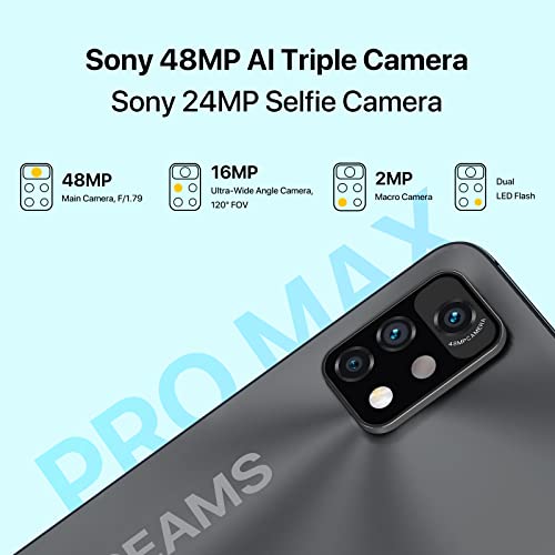 UMIDIGI A11 Pro Max Unlocked Cell Phone, with Sony Camera, 6.8" FHD Full View Screen, 5150mAh Battery Android 11 Smartphone with Dual SIM (A11 Pro Max 4+128G, Frost Grey)