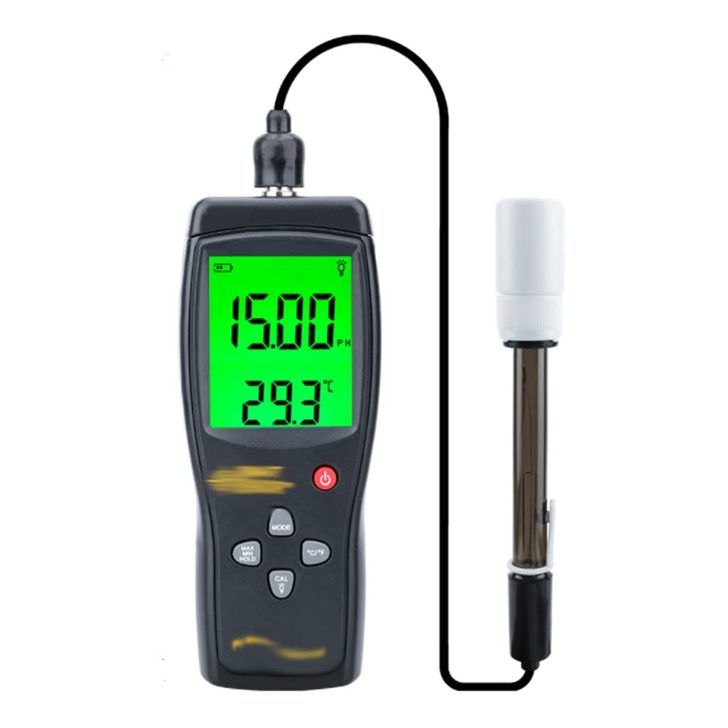 GHGHF Digital PH Meter Ph Meter PH Tester Smart Sensor 0.00~14.00pH Moistures Measuring Instrument Water PH Acidity Meter