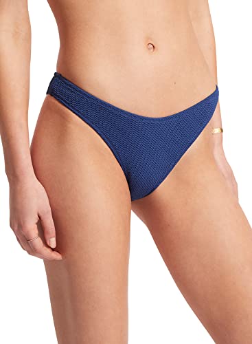 Seafolly Women's Standard High Cut Pant Bikini Bottom Swimsuit, Sea Dive Ultramarine, 6