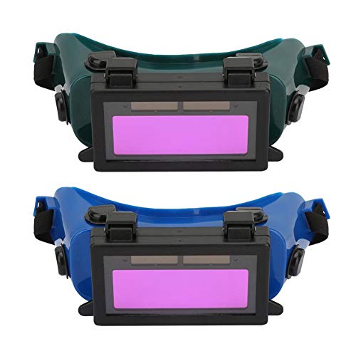 Hilitand Automatic Dimming Welder Eye Glasses Solar DIN16 Auto Darkening Eye Mask Welding Goggles Eye Protective Glasses(Dark Green)