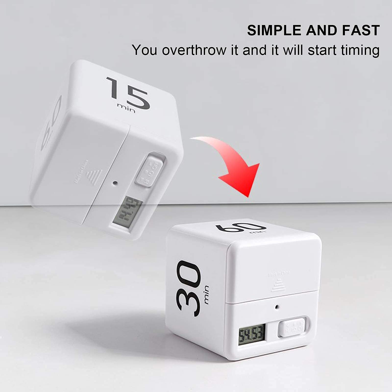 Feilifan Cube Timer, Kitchen Timer Kids Timer for ADHD Productivity Workout Flip Timer Classroom for StudyTime Countdown Management Timercubeā¦