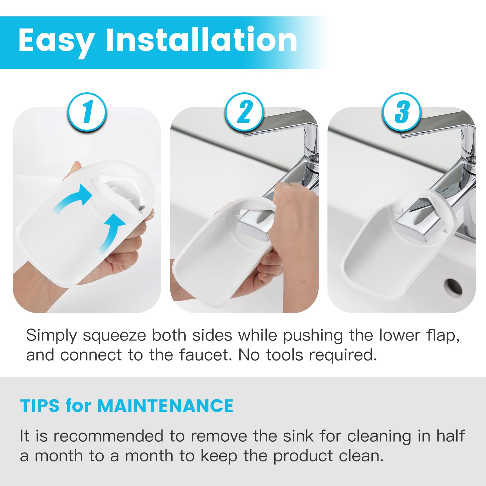 Faucet Extender for Kids, 4Pack Sink Extender for Toddlers, Bathroom Wash Tap Washing Helper, Faucet Extender for Children Baby
