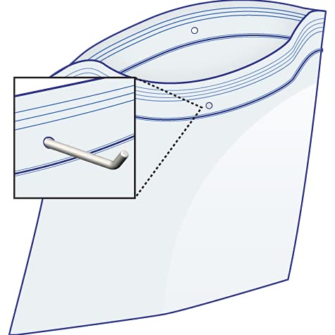 GPI - 3" x 5" - Bulk Pack of 200, 2 Mil Thick, Clear Plastic Reclosable Zip Bags, Hang Hole for Display, Durable Poly Baggies with Resealable Zip Top Lock for Storage, Packaging & Shipping