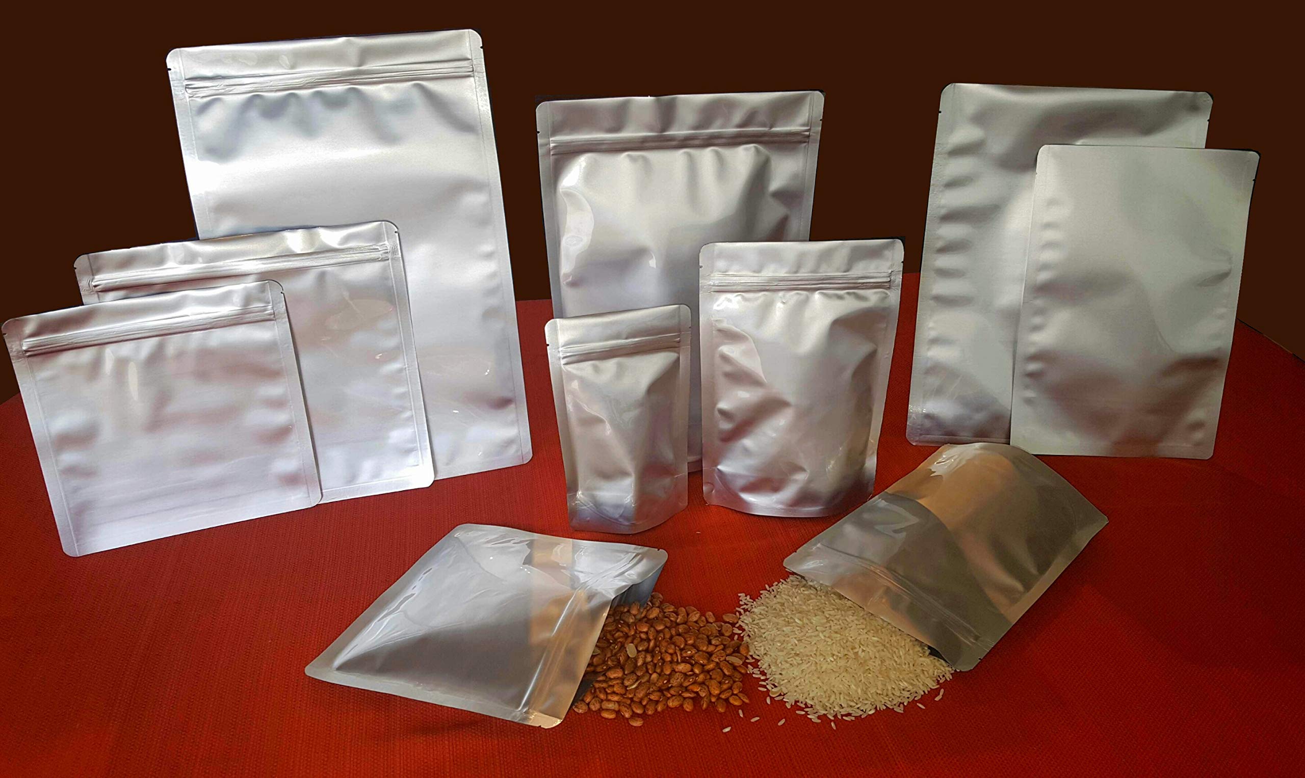 Retort Pouches Bags for Retort Pressure Canning (100, 1 PINT 7 x 10 inch) Gold