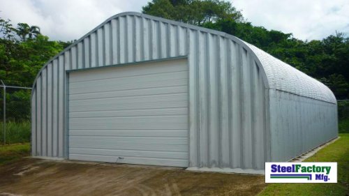 Steel Factory Mfg Prefabricated Steel Arch Building Metal Garage Kit 25x30x13
