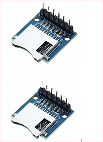 RedTagCanada Micro SD Storage Expansion Board Mini Micro SD TF Card Memory Shield Module with Pins (Soldered) for Arduino ARM AVR (1, Micro SD)