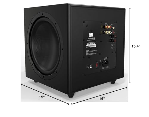 OSD Trevoce 12" Triple Driver Active Subwoofer 800W, Native EQ 15Hz Bass Response, Faux Leather Finish