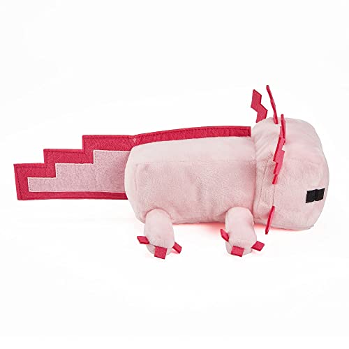 Mattel Minecraft Basic 8-inch Plush Axolotl Stuffed Animal Figure, Soft Doll Inspired by Video Game Character