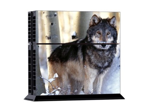 Vinyl Decal Skin Cover/Stickers Wrap for Ps4 Console+2 Controllers-Wolf Animal